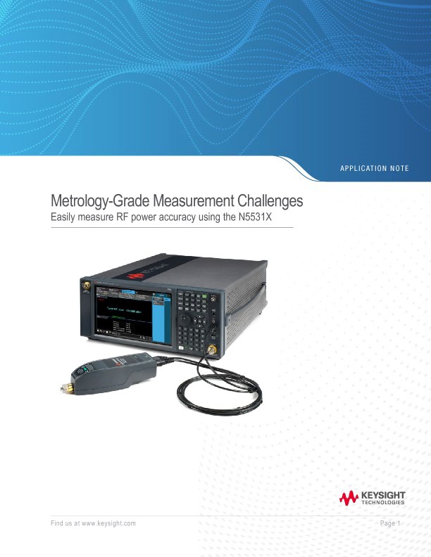 Metrology Measurements with the N5531X Measuring Receiver PDF Asset Page | Keysight